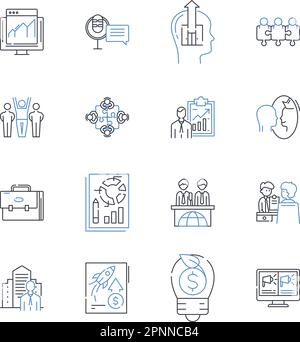 Performance metrics line icons collection. Evaluation, Analysis, KPIs, Scorecard, Metrics ...