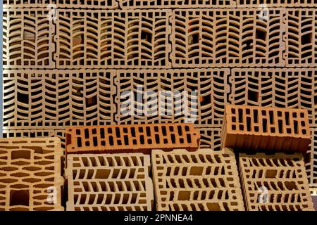 Building bricks with voids inside Stock Photo - Alamy