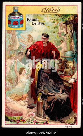 Faust - Vintage Belgian Tradecard, Belle Epoque Era Stock Photo - Alamy