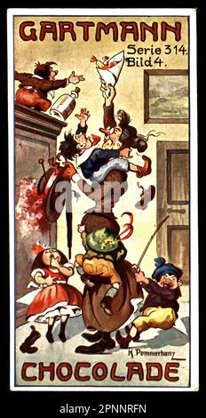Boys Pranks - Vintage German Tradecard Stock Photo - Alamy