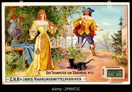 Der Trompeter von Säkkingen - Vintage German Tradecard Stock Photo - Alamy