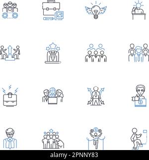 Conducting line icons collection. Baton, Symphony, Harmony, Orchestra ...