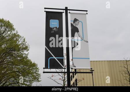 Hasselt, Belgium. 20th Apr, 2023. Illustration picture shows the logo ...