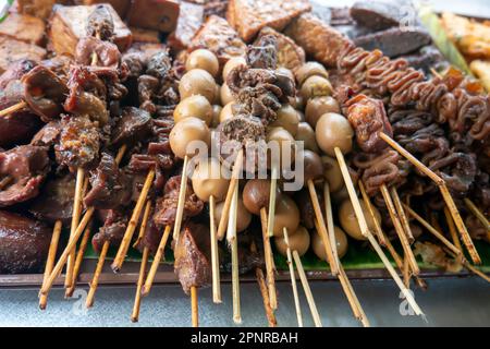 Innards satay on Angkringan, delicious street food in Yogyakarta ...