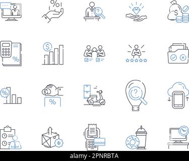 Supply range line icons collection. Diversity, Variety, Scope, Range ...