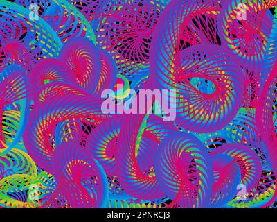 Illustration of abstract psychic wave that represents an expanded ...