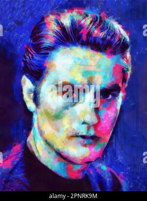 Portrait of the French actor, Alain Delon (b. 1935), 1961 Stock Photo ...