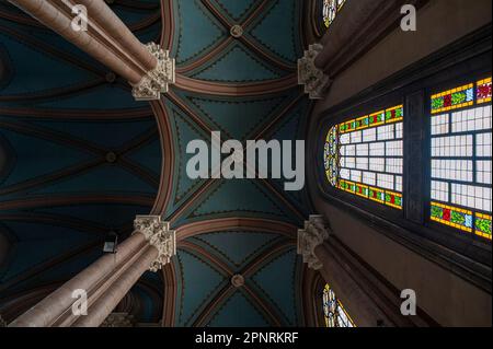 St. Antuan Catholic Church ceiling and column details in Istanbul Stock ...