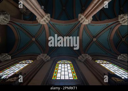 St. Antuan Catholic Church ceiling and column details in Istanbul Stock ...