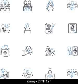 Supporting line icons collection. Encouraging, Nurturing, Assisting ...