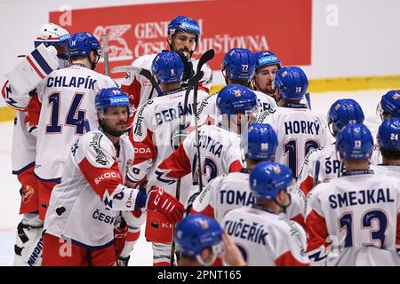 Ostrava, Czech Republic. 20th Apr, 2023. L-R Tomas Kundratek, Michal ...