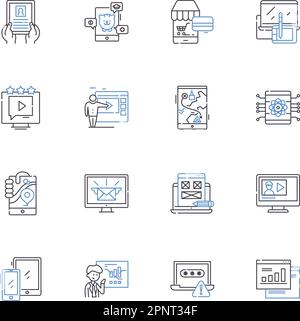 Form line icons collection. Input, Layout, Fields, Format, Structure ...