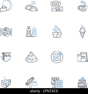 Frigid line icons collection. Icy, Chilly, Freezing, Cold, Frozen ...