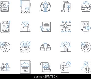 Monopoly oligopoly line icons collection. onopoly, Domination, Control ...