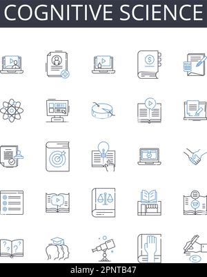 Linguistic analysis line icons collection. Phtics, Morphology, Syntax, Semantics, Pragmatics ...