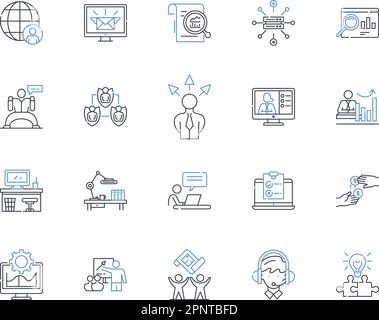 Proficiency line icons collection. Mastery, Competence, Fluency ...