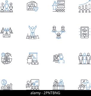 Incident response line icons collection. Attack, Breach, Containment ...