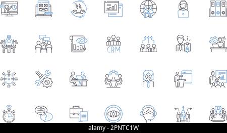 Collaborative effort line icons collection. Synergy, Partnership ...