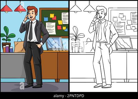 Entrepreneur Coloring Page for Kids Stock Vector Image & Art - Alamy