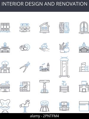 Interior redesign line icons collection. Revamp, Refresh, Update, Renew ...