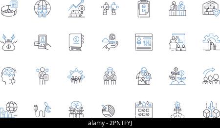 Parameters line icons collection. Values, Settings, Limits, Boundaries ...