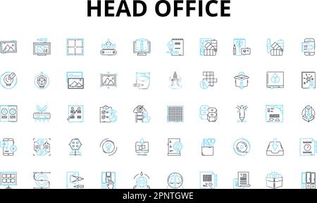 Administrative core linear icons set. Management, Leadership ...