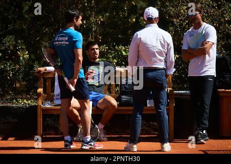 Carlos ALCARAZ of Spain during a training session of the Rolex Paris ...