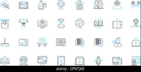 Universal science linear icons set. Cosmos, Cosmology, Physics ...