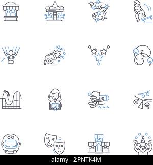 Execution capacity line icons collection. Productivity, Efficiency, Output, Performance ...