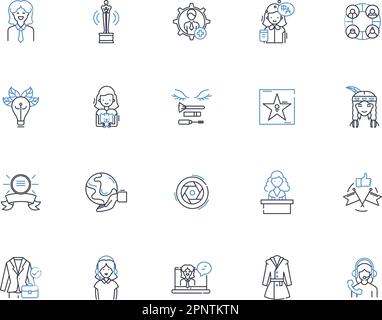 Advocacy line icons collection. Empowerment, Education, Justice ...