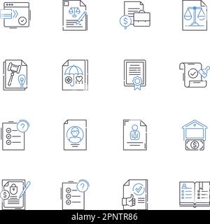 Principle and philosophy line icons collection. Ethics, Virtue ...