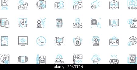 Community oversight linear icons set. Accountability, Transparency ...