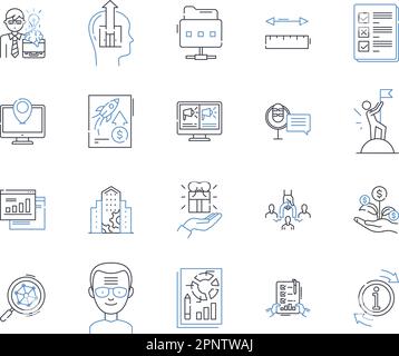 Improvement line icons collection. Progress, Growth, Advancement ...