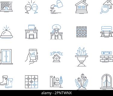 Design and aesthetics line icons collection. Creativity, Visuals ...