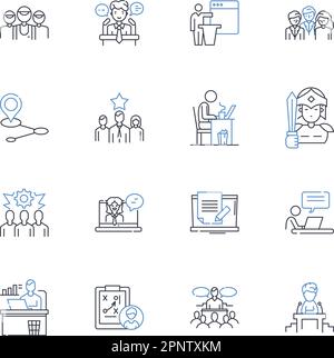 Daily routine productivity icons schedule planner time management Stock ...