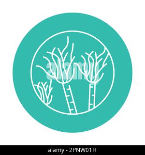 penicillium mold fungi line icon vector illustration Stock Vector Image ...
