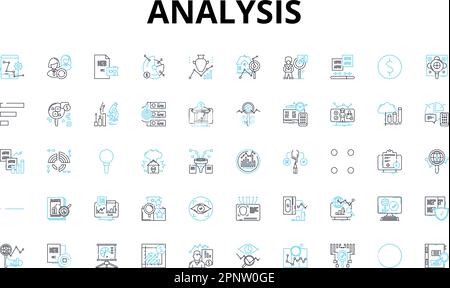 Assessment linear icons, signs, symbols vector line illustration set ...