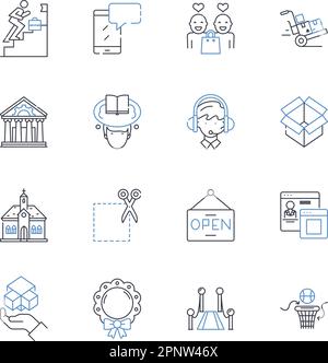 Dispatch couriers line icons collection. Delivery, Express, Logistics ...