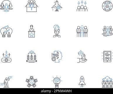 Trendsetter line icons collection. Innovator, Visionary, Pier, Mover ...