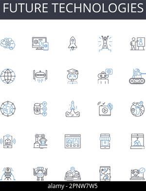 Future technologies line icons collection. Advanced Innovations, Modern ...