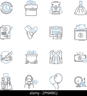 Tailoring line icons collection. Alterations, Sewing, Bespoke ...