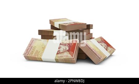 3d rendering of Stack of Egyptian pound notes. bundles of Egyptian ...