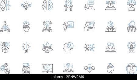 Principle and philosophy line icons collection. Ethics, Virtue ...
