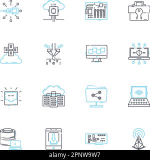 Joint partnetship linear icons set. Collaboration, Alliance, Fusion ...