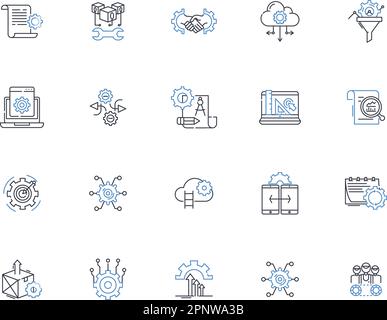 Standards line icons collection. Criteria, Norms, Benchmarks ...