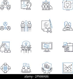 Colloquium time line icons collection. Schedule, Timing, Duration ...