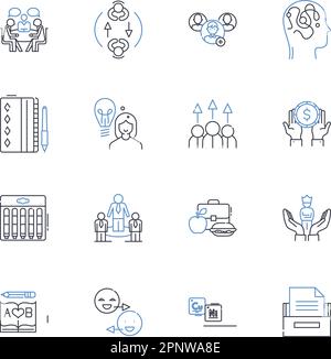 Mind expansion line icons collection. Enlightenment, Psychedelia ...