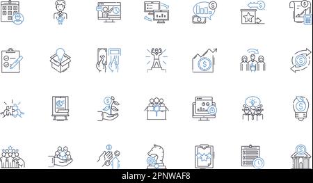 Task prioritization line icons collection. Time-management, Priority ...