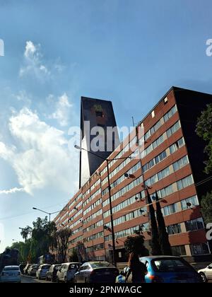 Mexico City, Mexico - Apr 06 2023: The Insignia Tower or Torre Banobras ...