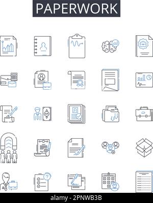 Employment routine line icons collection. Schedule, Workday, Routine ...